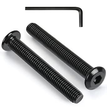 VGBUY M6-1 x 80 mm 18pcs Flat Head Hex Socket Cap Screws Metric M6 Bolts, 304 Stainless Steel 18 ...