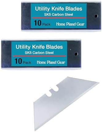 Amazon.com: Utility Knife Blades Ten Packs - Box Cutter Blades Refills ...