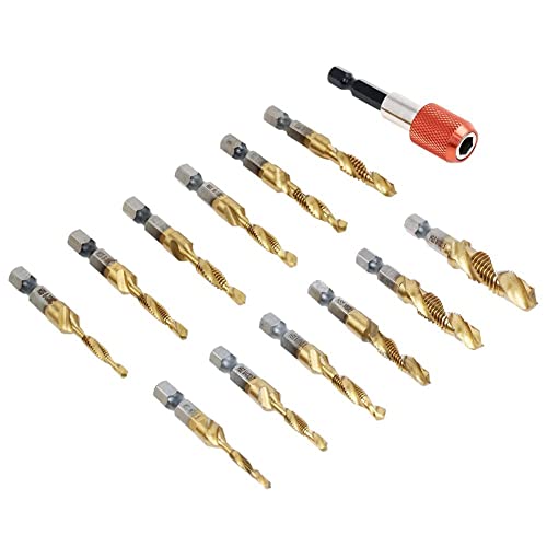 Snapklik.com : Titanium Combination Drill Tap Bit Set 13PCS SAE And ...