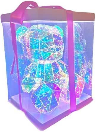 Aladdinas LED Teddy Bear Night Light, Holographic Iridescent Design ...