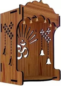 Amazon.com: Wooden Temple with LED Spot Light Wall Temple Home Temple ...