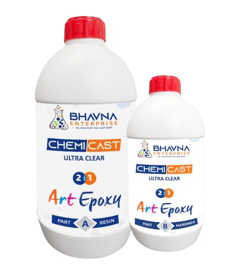 CHEMICAST 2:1 Crystal Clear Epoxy Resin Art Kit with Liquid Hardener ...