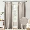 Amazon.com: StangH Pinch Pleated Faux Linen Curtains for Living Room ...