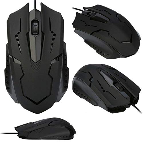 BIG BOOM® Wired Mouse Office Work Gaming Game for PC Laptop Black ...