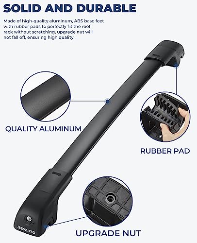 Snapklik.com : ISSYAUTO Lockable Roof Racks Cross Bars Compatible