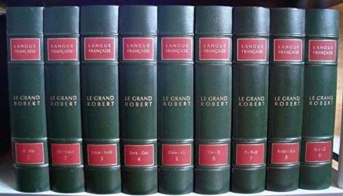 Grand Robert French Dictionary - Le Grand Robert: Robert: 9782850361630 ...