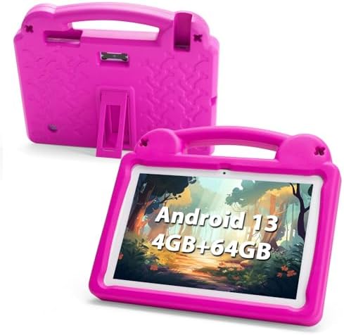 Amazon.com : Android 13 Tablet for Kids, 8(4+4) GB RAM 64GB ROM, Octa ...