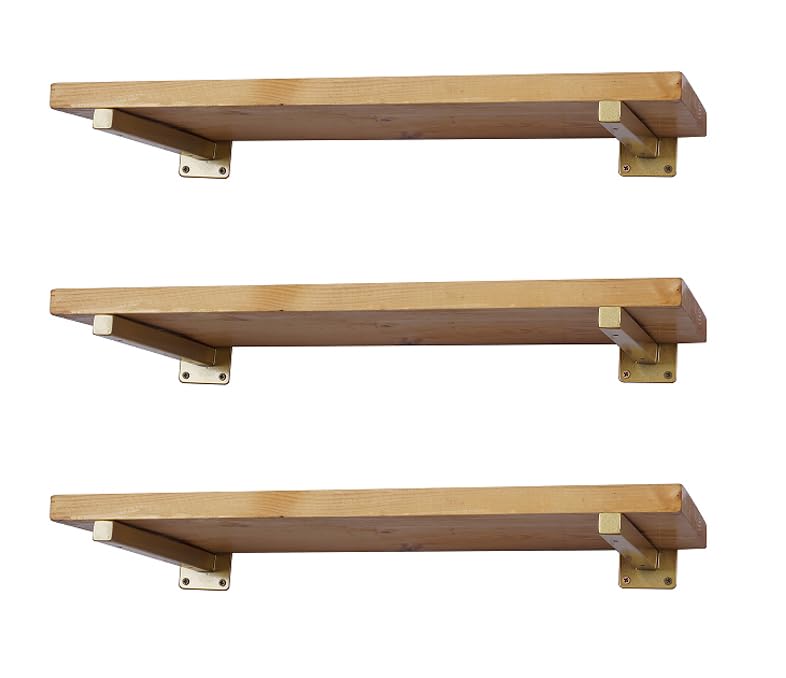 Snapklik.com : 6 Pcs Gold Shelf Bracket 13 Inch Heavy Duty Brackets For ...