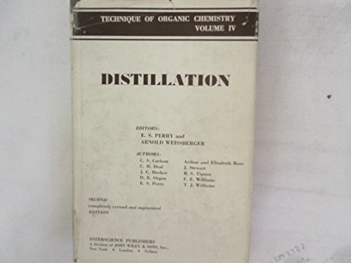 Buy Distillation (Techniques of Organic Chemistry S.) Book Online at ...