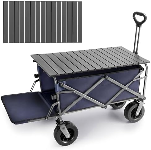Amazon.com: YITAHOME Folding Wagon w/Table Plate, Large Capacity ...