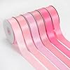 Amazon.com: WHZKCYH 150 Yards Pink Satin Ribbon 1" Pink Ribbon for Gift ...