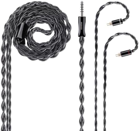 Amazon | NICEHCK PtGr イヤホンリケーブル 0.78mm 2Pin 4.4mm グラフェンメッキ合金銅 白金めっき単結晶銅 ...