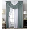 Amazon.com: Sapphire Home Sheer Curtains - Two Tone 4 Panels Set w ...