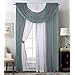 Amazon.com: Sapphire Home Complete Window Sheer Two Tone Curtain Panel ...