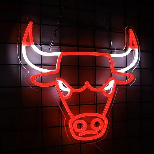 Buy Red LED Bull Neon Signs (16x16 inches) led light for Home ...
