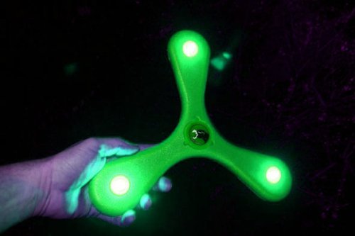 New Scimitar Foam Boomerangs - Night Strobe Boomerang with LED lights ...