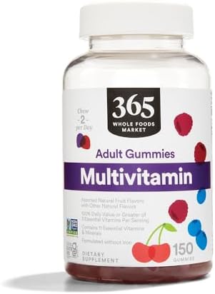Amazon.com: 365 By Whole Foods Market, Multivitamin Gummy Adult, 150 ...