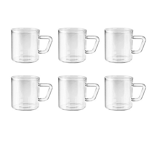 Buy Cello Roma Mug Set, 210ml, Set of 6, Clear Online at Low Prices in ...