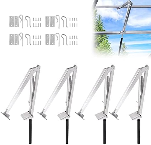 Amazon.com: 4 Pcs Automatic Roof Vent Opener Dual Spring Greenhouse ...