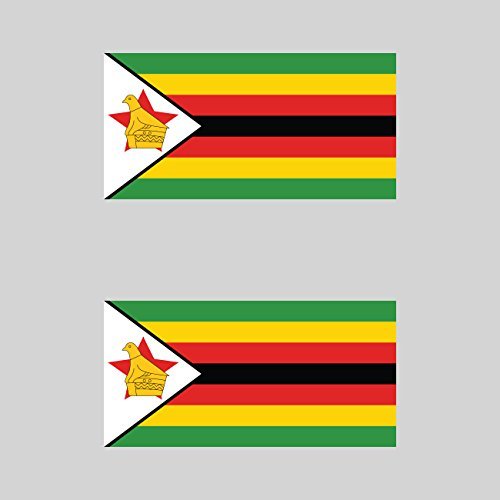 Amazon.com: Two Pack Zimbabwean Flag Sticker Decal Self Adhesive Vinyl ...