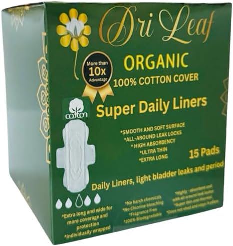 Amazon.com: Dri Leaf - Panty Liners for Women Extra Long - 9.6in X 3 ...