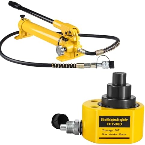 Amazon.com: DOOROOM 30T 2.1"/54mm Stroke Portable Hydraulic Cylinder Portable Low Profile Jack ...