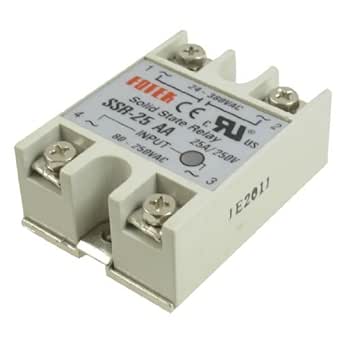 SSR-25AA Rectangular Single Phase Solid State Module Relay 25A : Amazon.in: Home Improvement