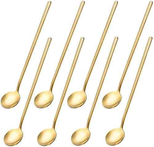 Amazon.com: JJUNW 4 Pcs Stainless Steel Coffee Stir Spoons, Long Handle ...