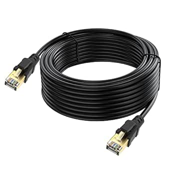 Amazon.com: Cat 8 Ethernet Cable 25 FT, High Speed Cat8 Internet WiFi ...