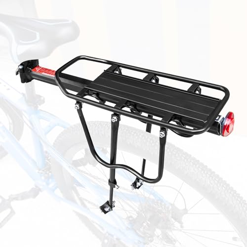 Bike Rear Rack Bicycle Cargo Rack 110LB Capacity Aluminium Alloy ...