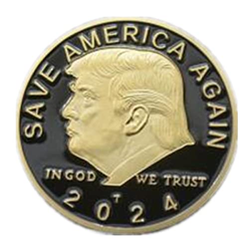 Amazon.com: Wooer Trump 2024 Re-Election Commemorative Coin, Gold, 40mm ...