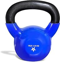 Yes4All Kettlebell, 5-100 LB Vinyl Coated Cast Iron Strength Training ...