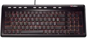 Labtec Illuminated Ultra-Flat Keyboard - Teclado (USB, Negro, 423 x 188 ...