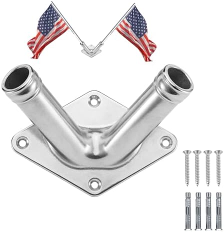 Amazon.com : FUNNANS Flag Holder, 316 Stainless Steel v Flag Pole ...