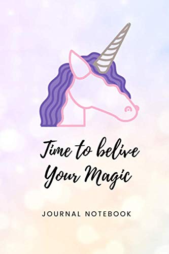 Amazon.com: Time to belive your magic Journal notebook: Unicorn Journal ...