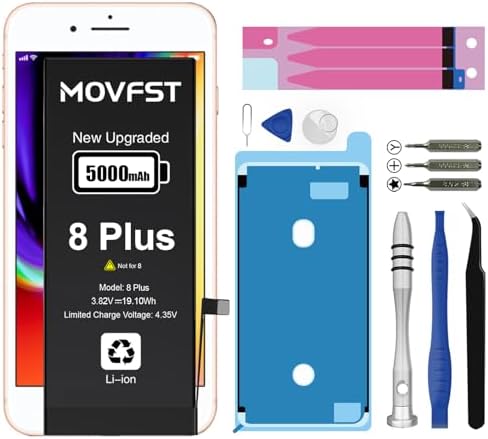 Amazon.com: MOVFST Replacement Battery for iPhone 8 Plus,Li-ion Polymer ...