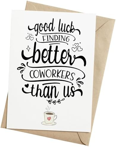 Amazon.com : TEEMI-Coworker Leaving Card - Congratulations On New Job ...