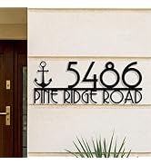 Amazon.com: Personalized Metal House Number Sign for Outside Modern ...
