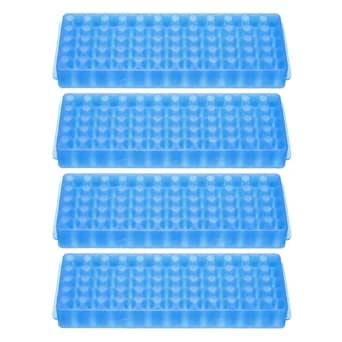 PATIKIL 60 Wells Tube Rack, 4 Pcs Vial Rack Double Panel Centrifuge ...
