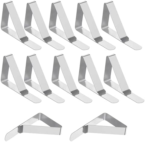 Amazon.com: 12 Pack Tablecloth Clips - Heavy Duty Picnic Table Clips ...