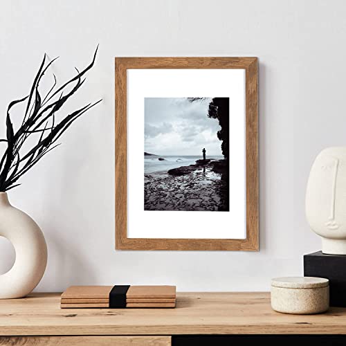 Brown Wooden Picture Frames A4 with Mount,A4Frame,A4 Picture Frames,A4 ...