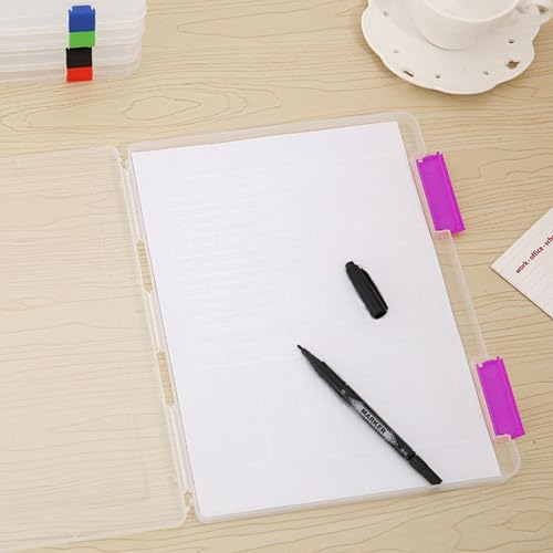 Snapklik.com : 4 PCS Clear A4 File Portable Project Case, Portable A4 ...