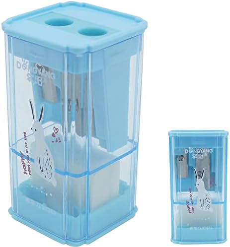 LRMYS Dual-Hole Plastic Pencil Sharpener, Manual Portable Pencil ...