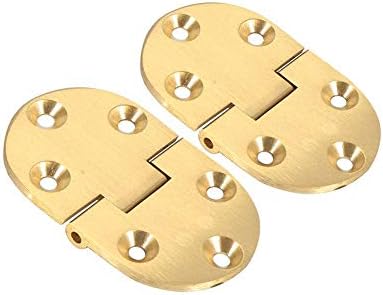 2Pcs Round Solid Brass Butler Tray Hinge 2-1/2"x1-1/2 with Screws for ...