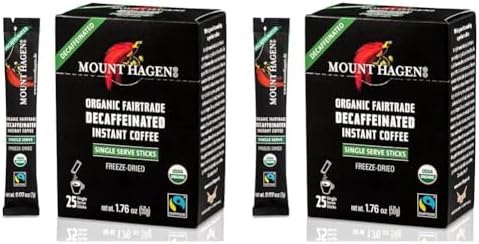 Amazon.com : Mount Hagen 25 Count Single Serve Instant Decaf Coffee ...