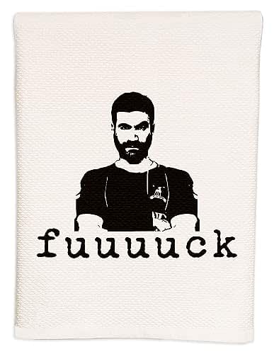Amazon.com: Moonlight Makers, Fuuuuck, Soft Waffle Weave Hand Towel ...