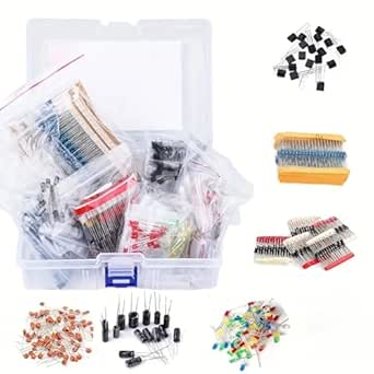 1400-Piece Beginner Electronic Components Kit: Resistors, Capacitors ...