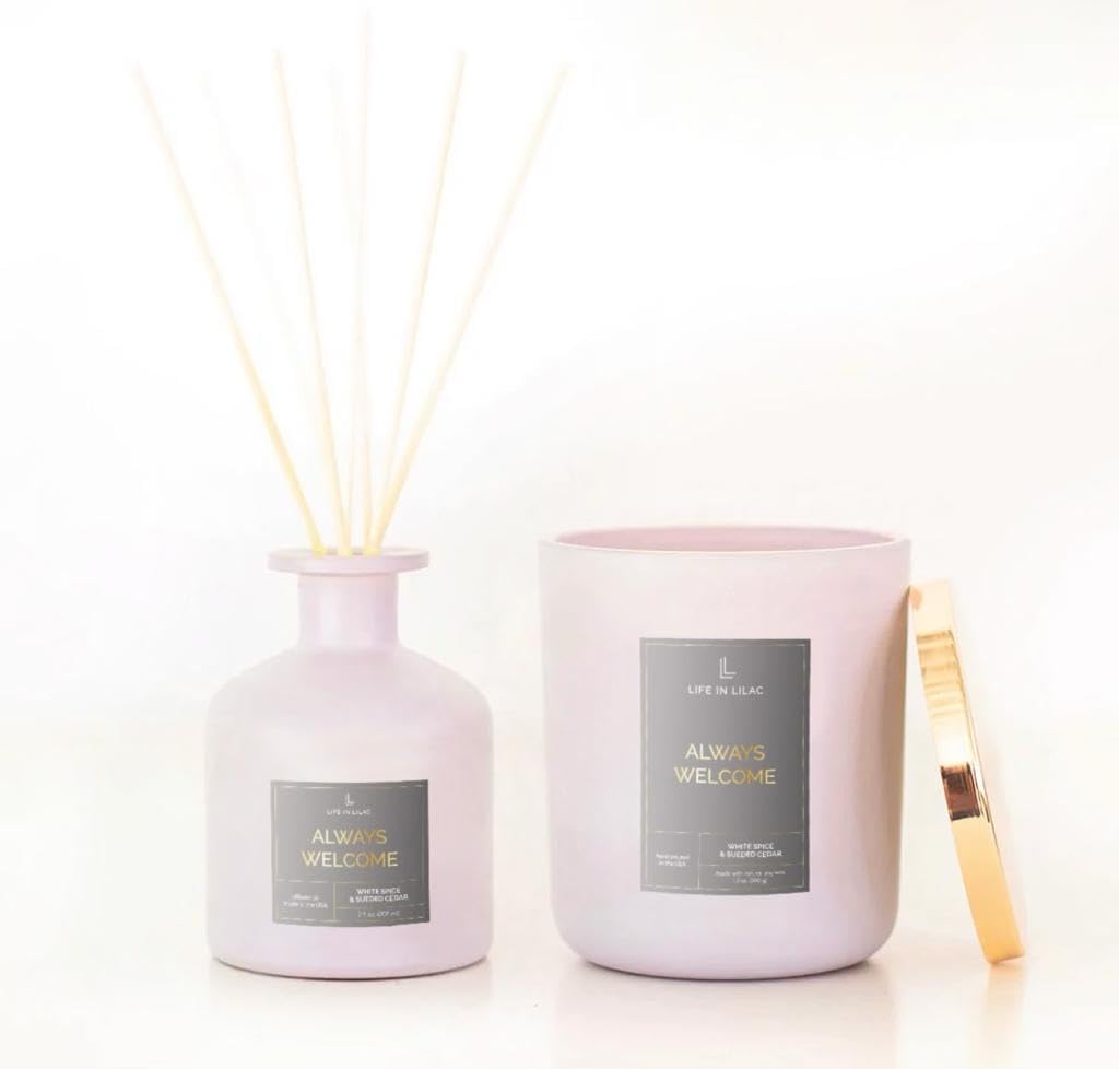 Amazon.com: Life in Lilac Always Welcome Candle Diffuser Bundle: Spice ...