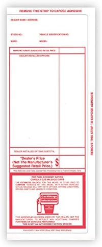 Amazon.com: Addendum Stickers (Adhesive) - Pre-Printed Stock (Blue ...