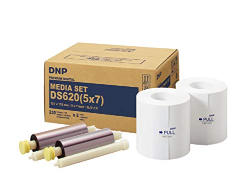 DNP DS620 5x7” / 13x18cm Ribbon and Paper Photo Media Set - 2 Rolls ...